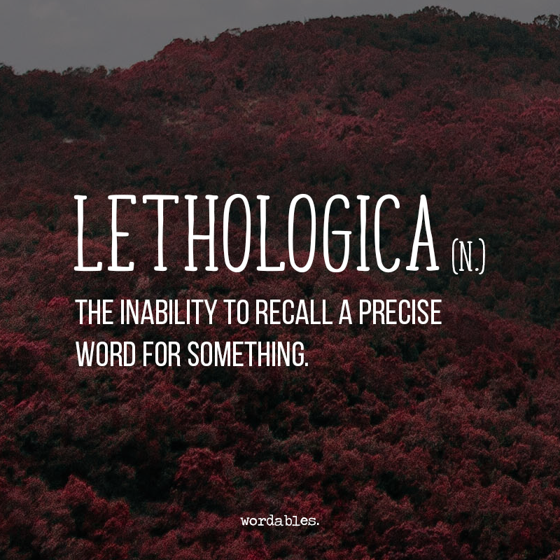 Lethologica – A Pondering Mind